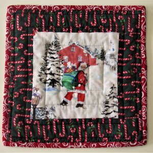 SANTA SNACK MATS Quilted 9.5 Square Set of Two - Etsy
