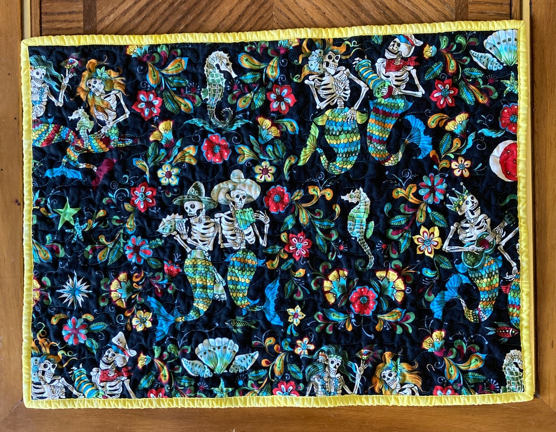 MERMAID SKELETON PLACEMATS, Quilted, 14 X 18, Set of Two - Etsy