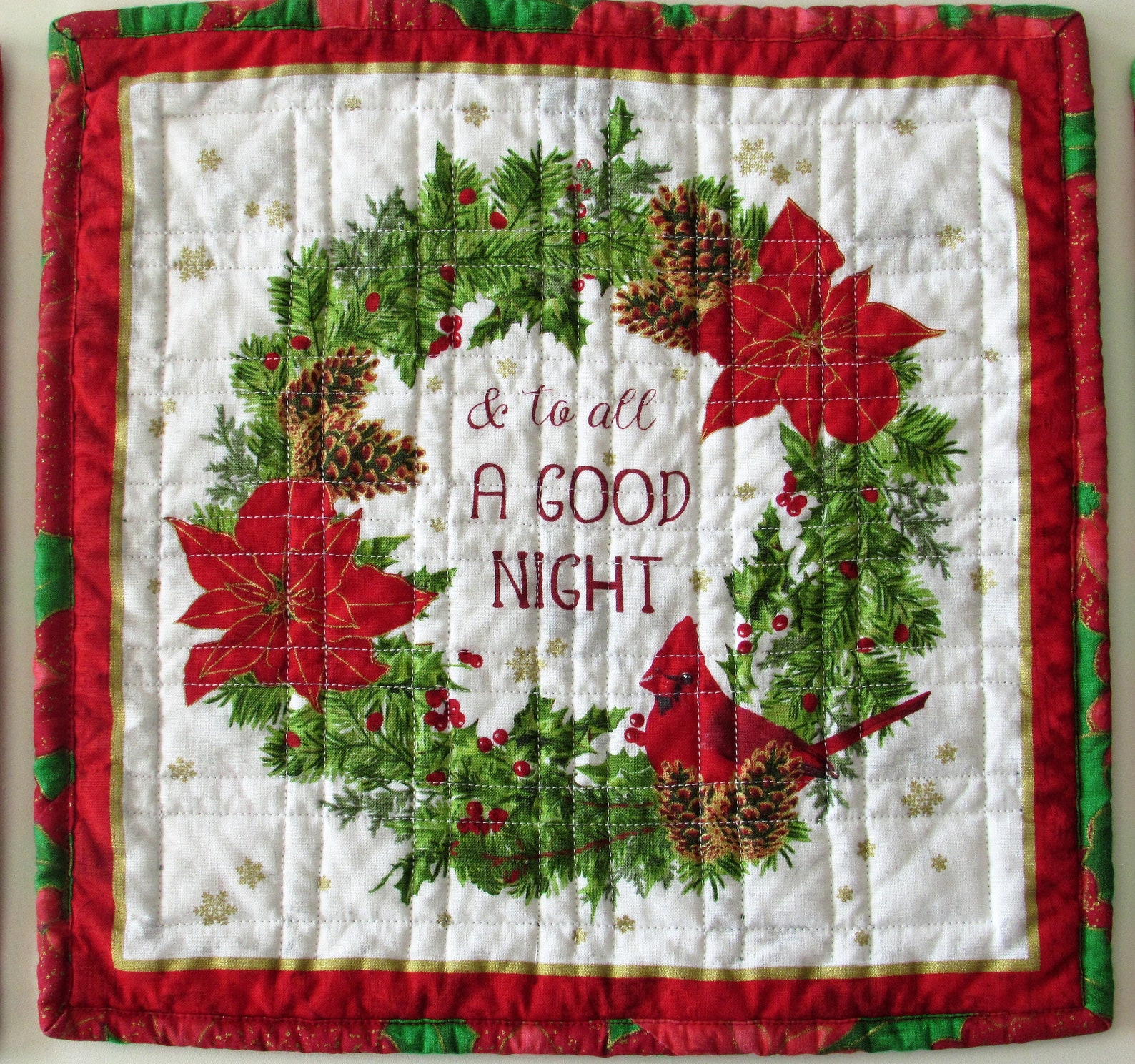CHRISTMAS SNACK MATS, Quilted, 11" Square - Etsy