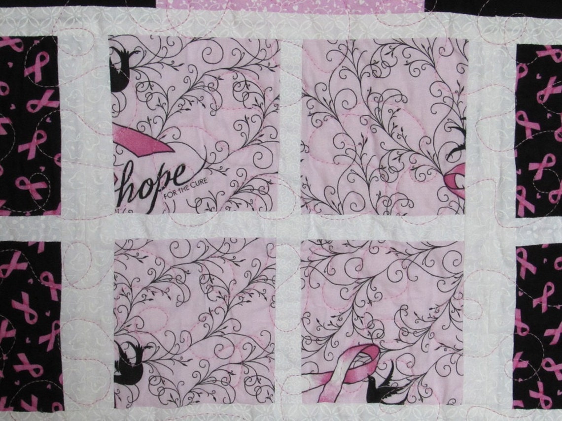 PINK RIBBON BOWTIES Quilt 58 X 74 Inches - Etsy