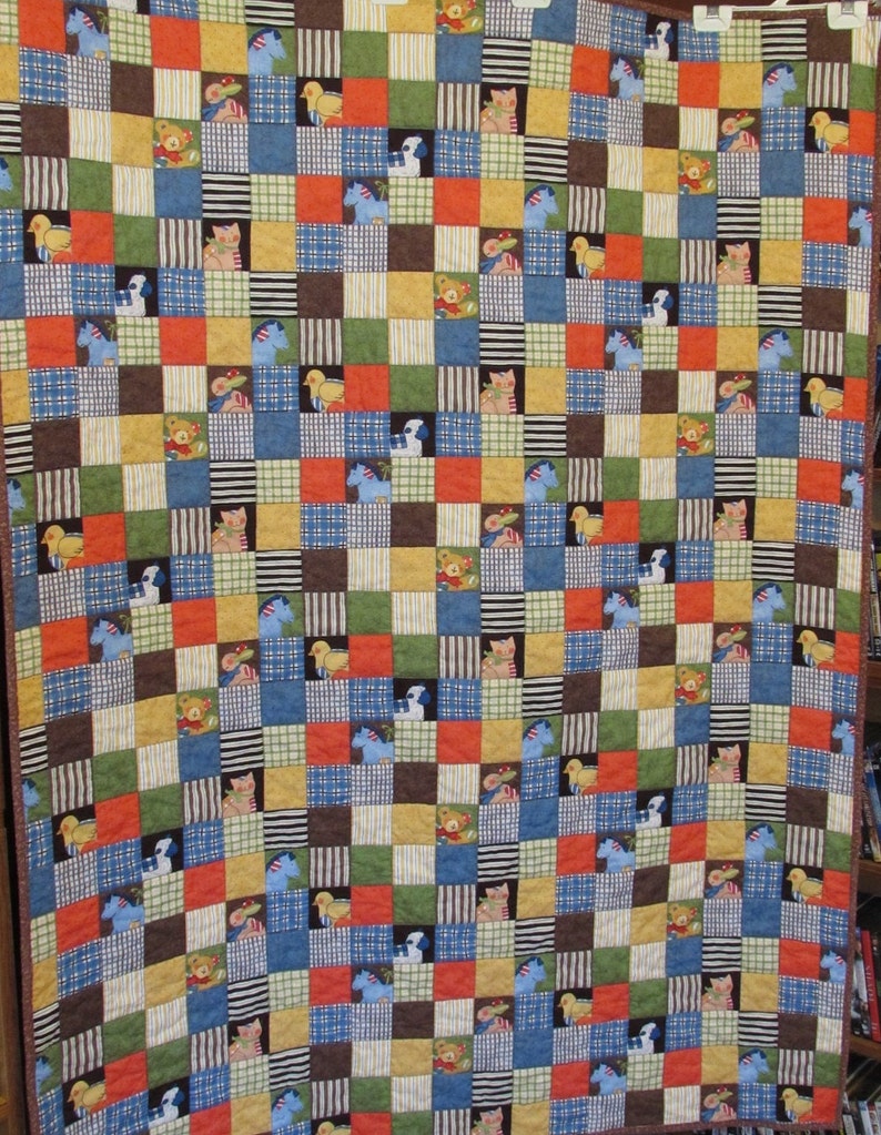 TOY BOX PATCHES Crib Size Quilt - Etsy