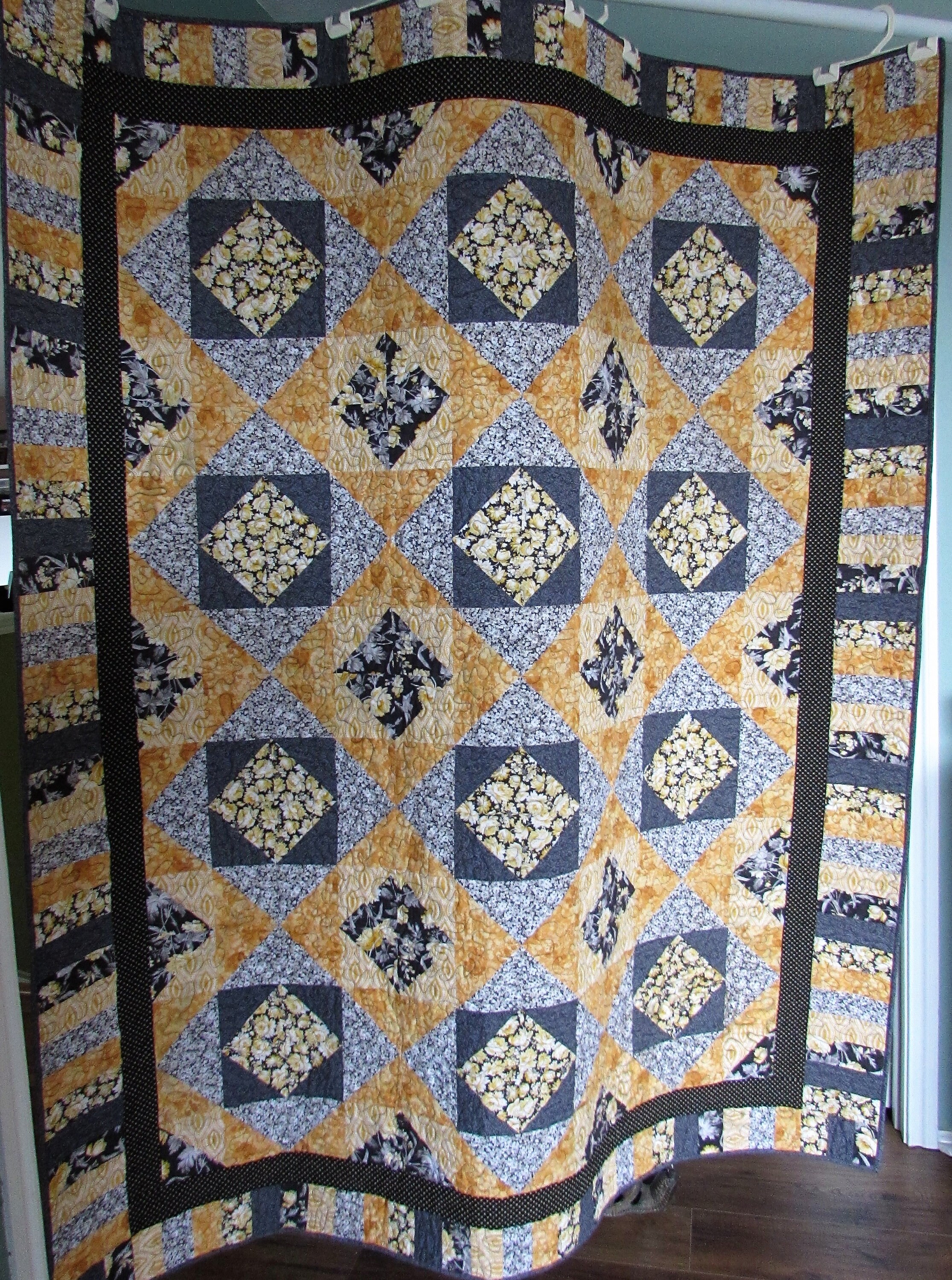 DOUBLE DIAMONDS Twin Size Quilt 60 X 74 - Etsy