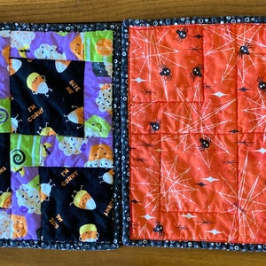 WHIMSICAL HALLOWEEN SNACKMATS, 9.5 Inches Square, Set of Two - Etsy