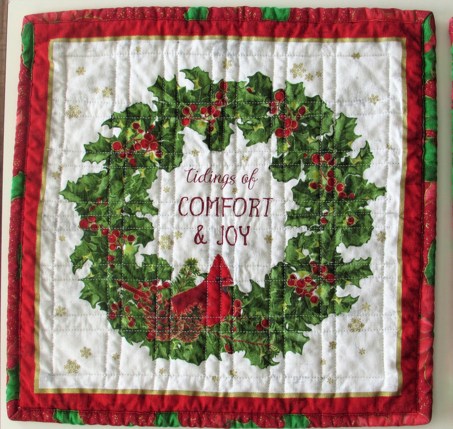 CHRISTMAS SNACK MATS, Quilted, 11" Square - Etsy