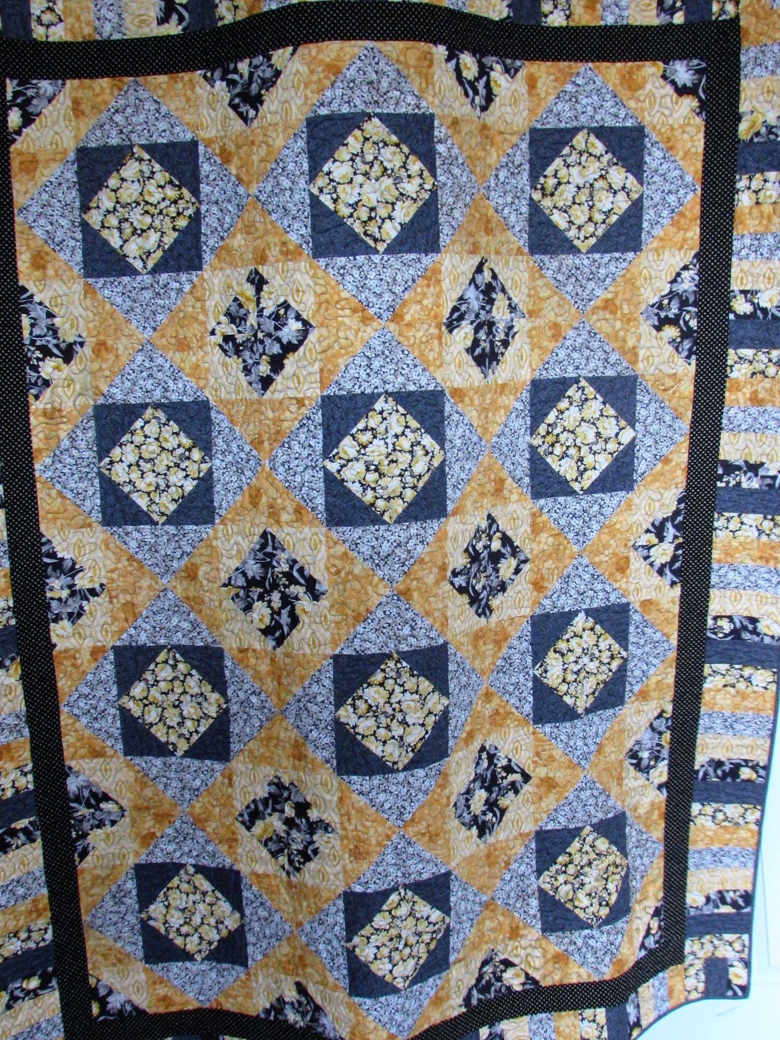 DOUBLE DIAMONDS Twin Size Quilt 60 X 74 - Etsy