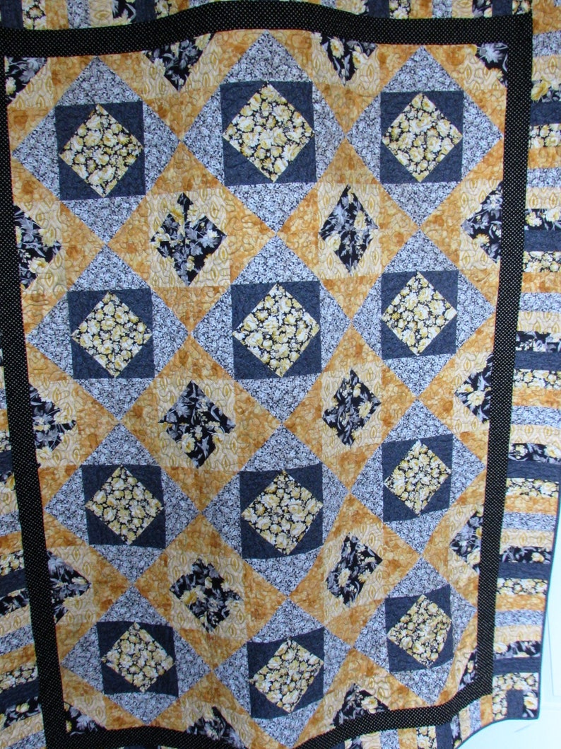 DOUBLE DIAMONDS Twin Size Quilt 60 X 74 - Etsy