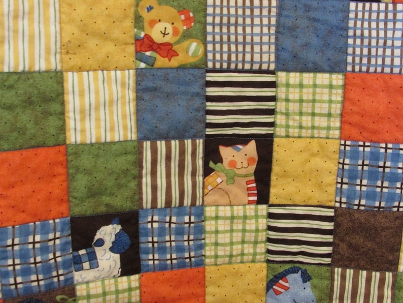 TOY BOX PATCHES Crib Size Quilt - Etsy