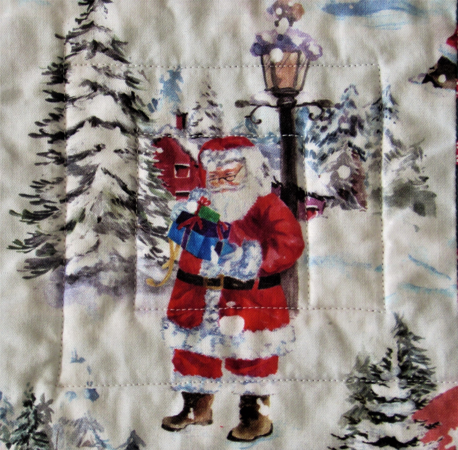 SANTA SNACK MATS Quilted 9.5 Square Set of Two - Etsy