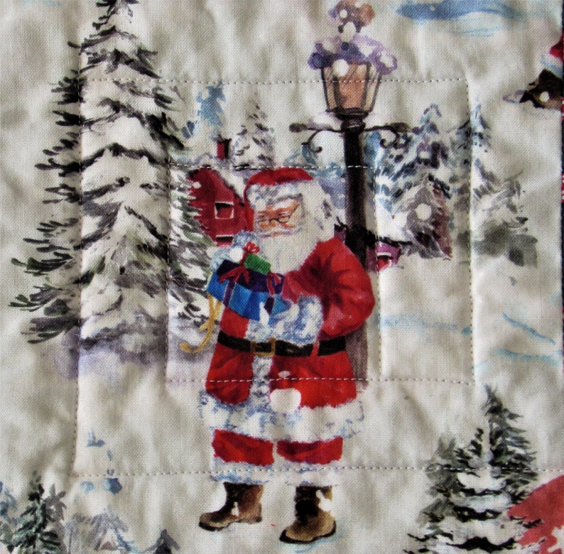 SANTA SNACK MATS Quilted 9.5 Square Set of Two - Etsy