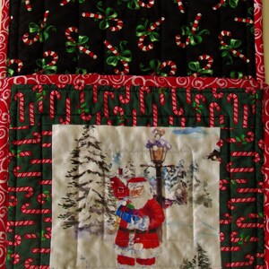 SANTA SNACK MATS Quilted 9.5 Square Set of Two - Etsy
