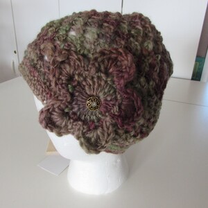 CROCHETED WOOL HAT, With Flower - Etsy