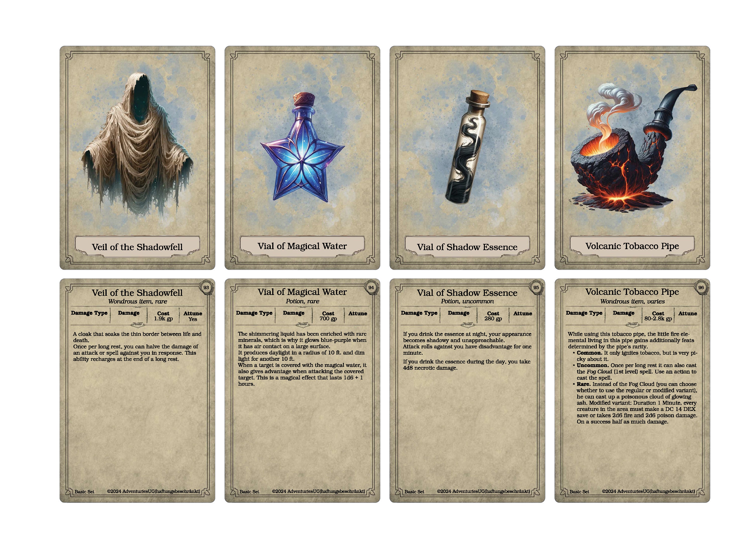 100 Item Cards [full Color] | Dnd 5e | PDF | Same Size as Official ...