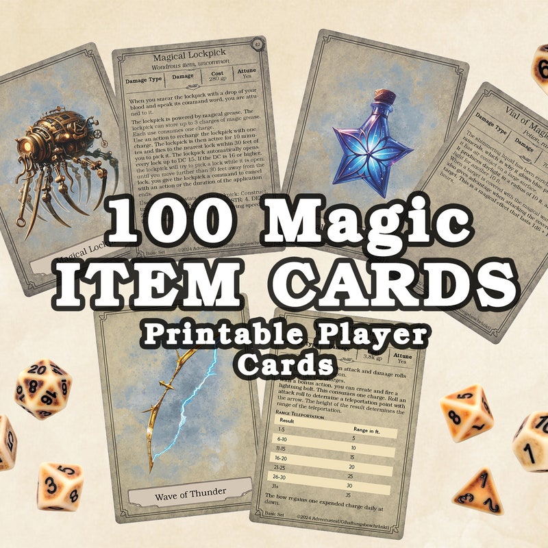 Dnd Item Cards - Etsy
