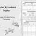 Teacher Attendance Tracker Editable Canva Template Daily Attendance ...
