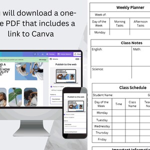 Student Planner Template Academic Planner School Organizer Homework ...