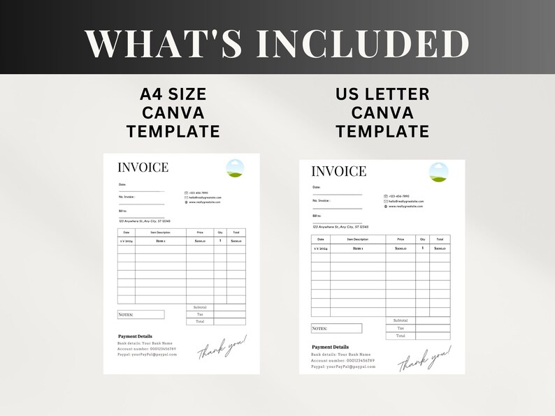 Professional Invoice Template | Customizable & Easy-to-use | Perfect ...