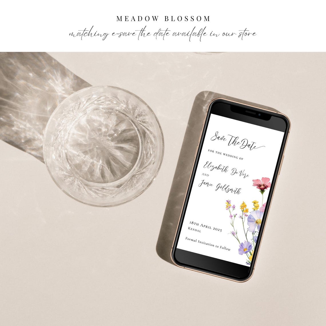 Wildflower Wedding Invitation Editable Template | Delicate + Colorful ...