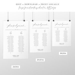 Minimalist U-shaped Seating Chart Template | Contemporary Black and Off ...
