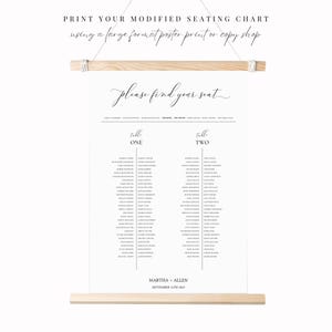Minimalist U-shaped Seating Chart Template | Contemporary Black and Off ...