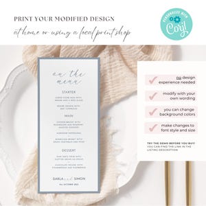 Elegant Wedding Menu With Black Border Template Monochrome Border ...