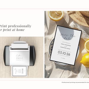 Black Border 5x7 Save the Date Template, Modern Minimalist Design ...