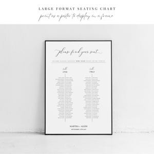 Minimalist U-shaped Seating Chart Template | Contemporary Black and Off ...