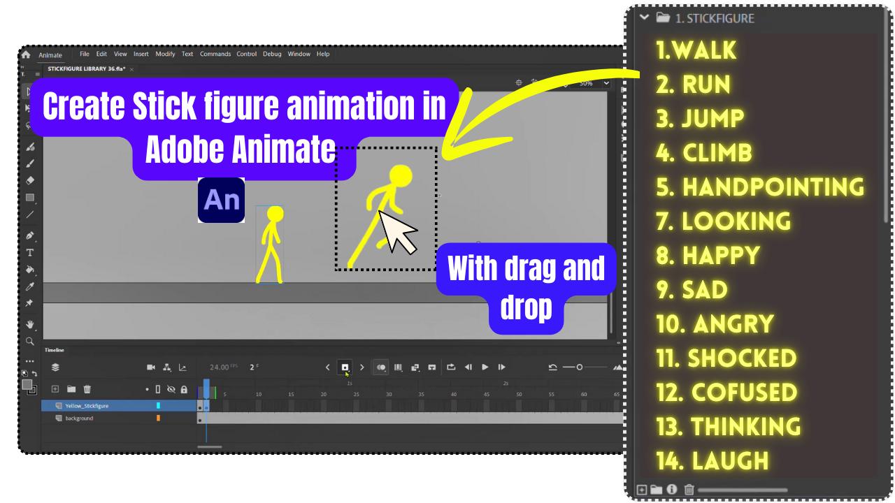 How to Create Stick Figure Animation With Drag and Drop - Etsy