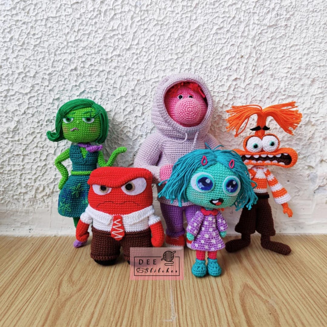 Crochet Amigurumi Inside Out Emotions Bundle Downloadable PDF Pattern ...