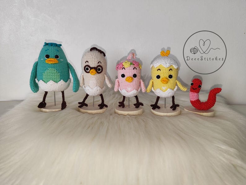 Crochet Amigurumi Como and Friends Comi Toto Wooba Wormy Downloadable ...