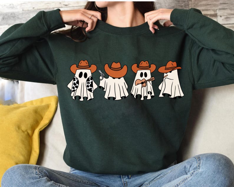 Cowboy Ghost Png, Cowgirl Ghost Png, Halloween Clipart, Western Ghosts ...