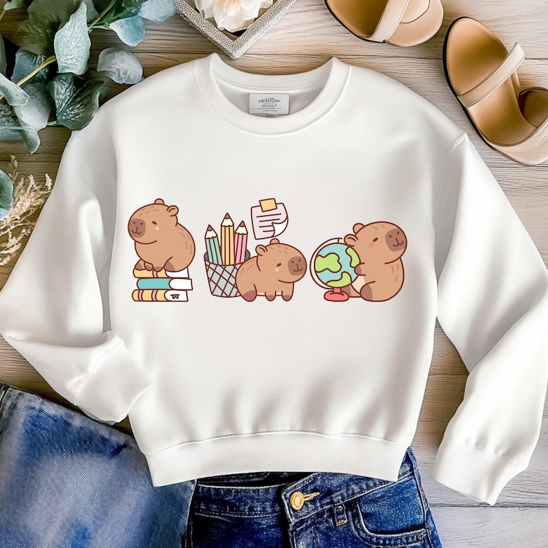 Back to School Kawaii, Capybara SVG Bundle, School Capybara, Back to ...