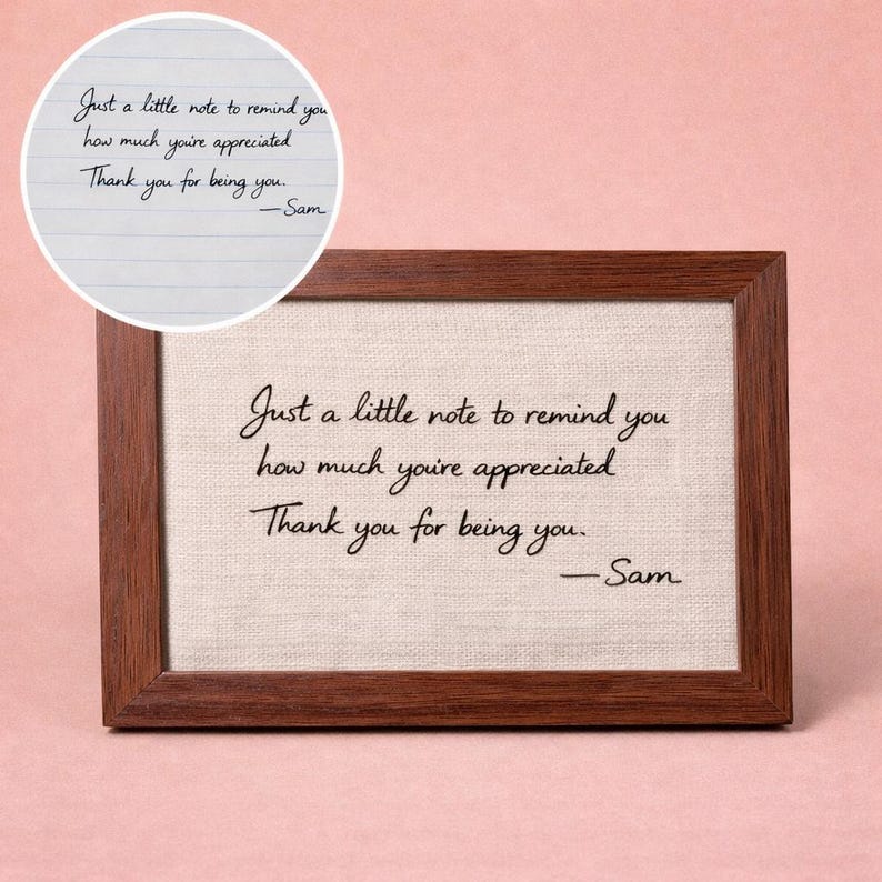 Custom Handwriting Embroidery Gift - Mother's Day, Personalized ...
