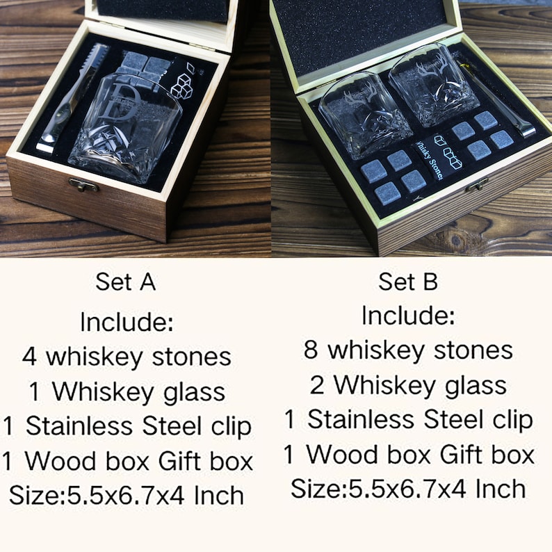 Personalized Whiskey Glass Set, Custom Engrave Whisky Glass, Barware ...