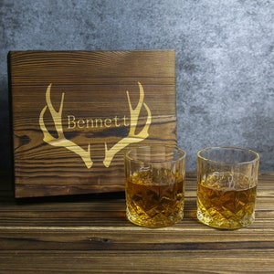 Personalized Whiskey Glass Set, Custom Engrave Whisky Glass, Barware ...