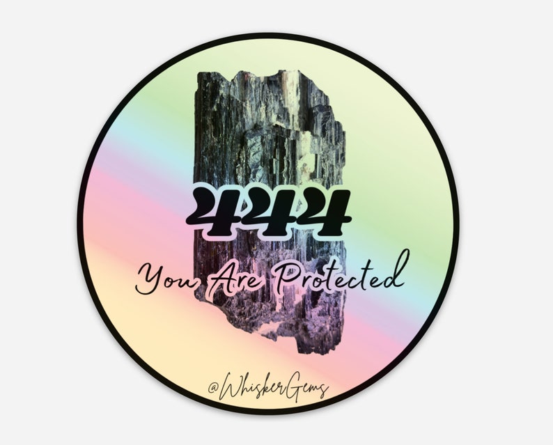 Holographic Angel Number Sticker 444 | Protection and Stability | "you ...