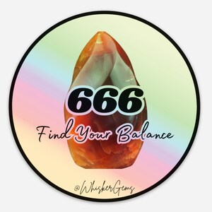 Holographic Angel Number Sticker 666 | Balance Between Material and ...