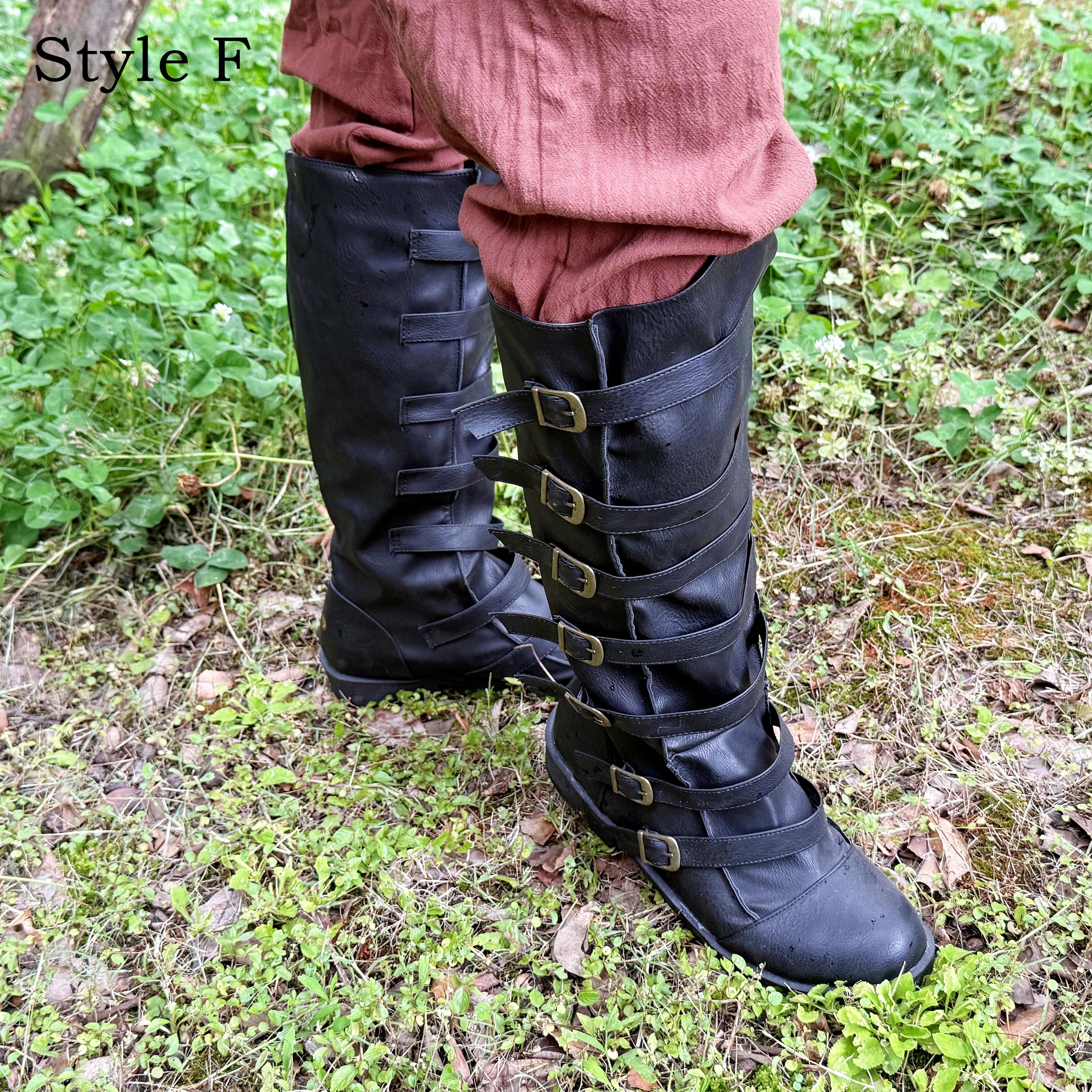 Medieval LARP Boots, Viking Medieval Boots, Renaissance Footwear ...