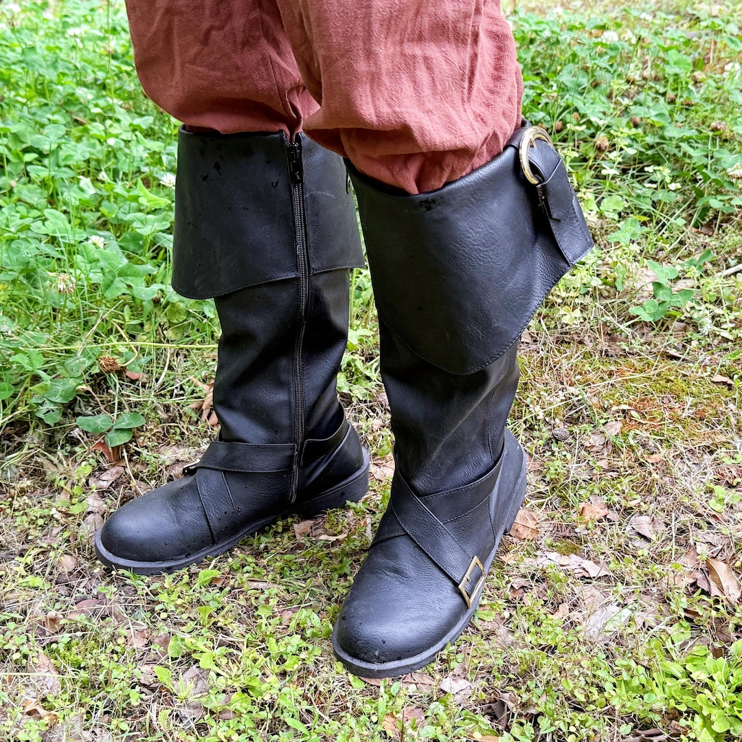 Viking Medieval Boots, LARP Renaissance Viking Boots, Pirate Cosplay ...