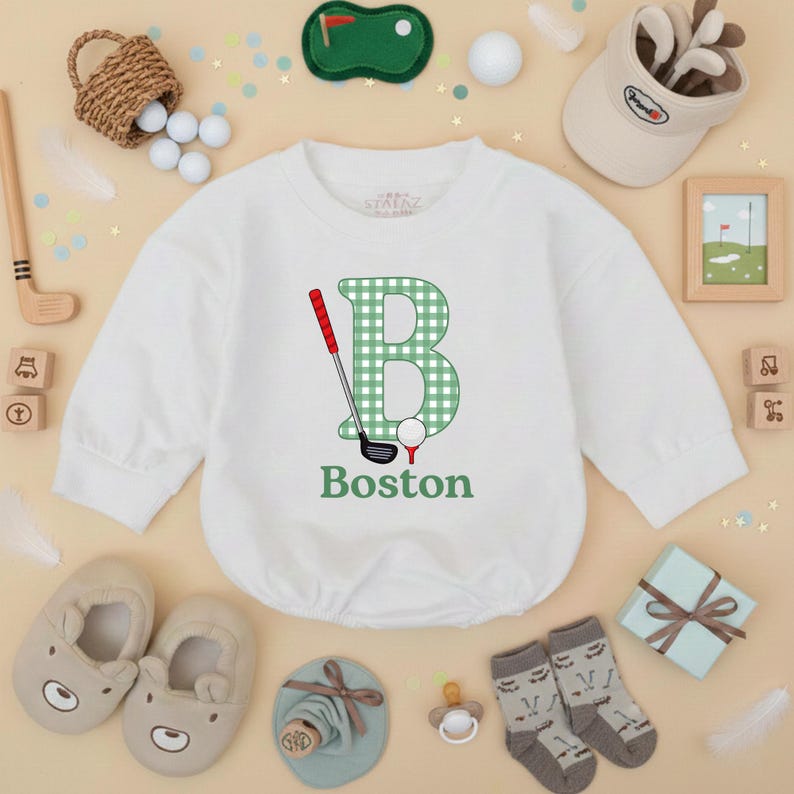 Custom Name Golf Baby Bubble Romper, New to the Club Bodysuit, Daddy's ...