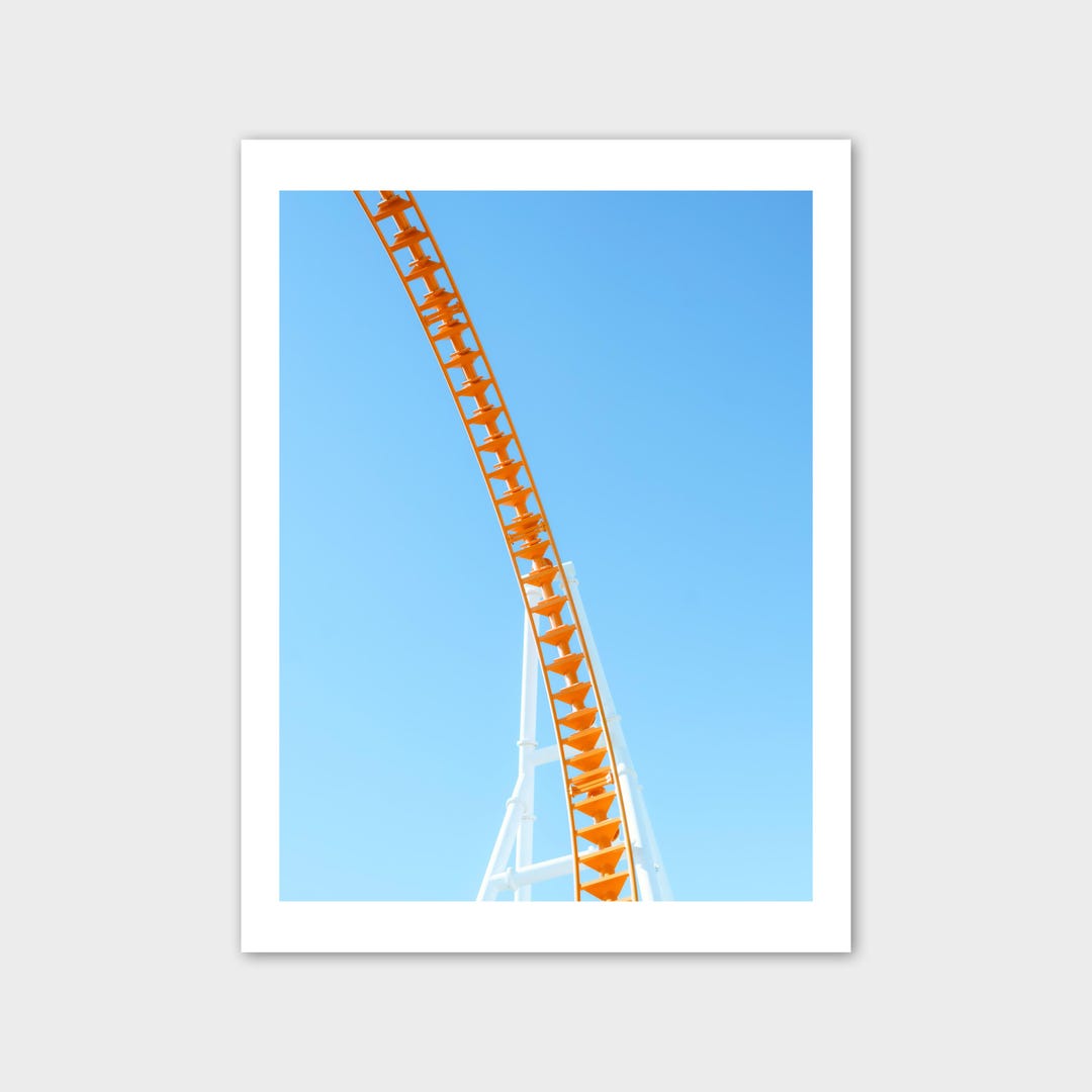 Thrilling Roller Coaster Photography Modern Amusement Park Wall Art ...