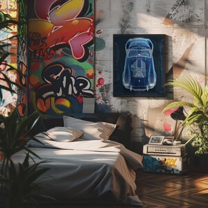 Retro Car Poster 2 Classic Automobile Art, Vintage Auto Sketch ...