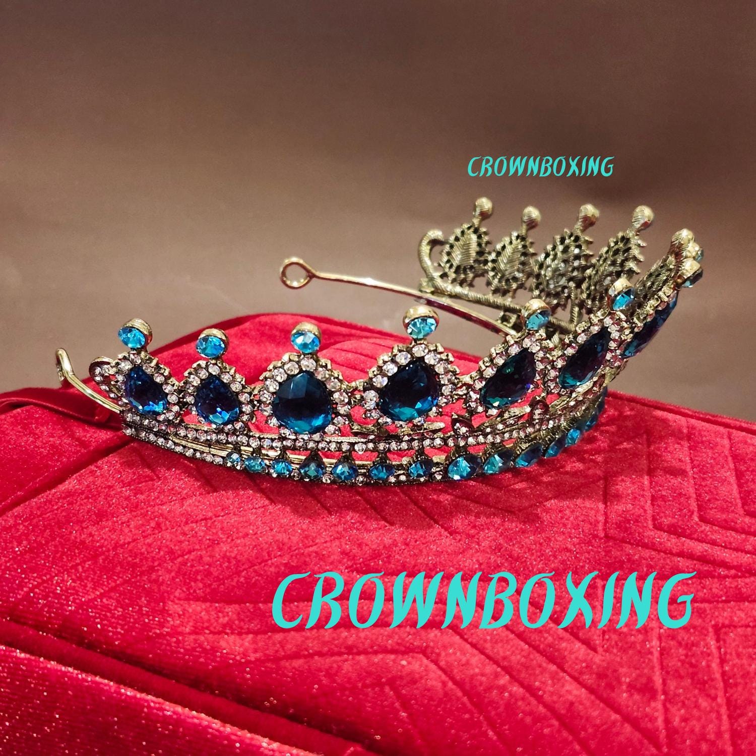 Crystal Tiara Quinceanera Tiara Bridal Tiara Wedding Tiara Blue Crystal ...