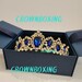 Blue Wedding Tiara Crown Princess Queen Headdress Rhinestone Headpiece ...