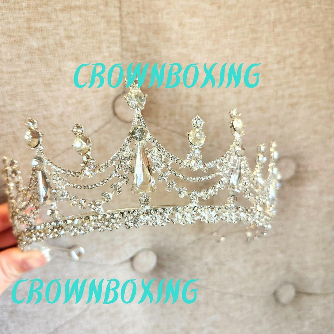 Bridal Tiara Silver Crystal Bridal Crown Wedding Hair Piece Sweet 16th ...
