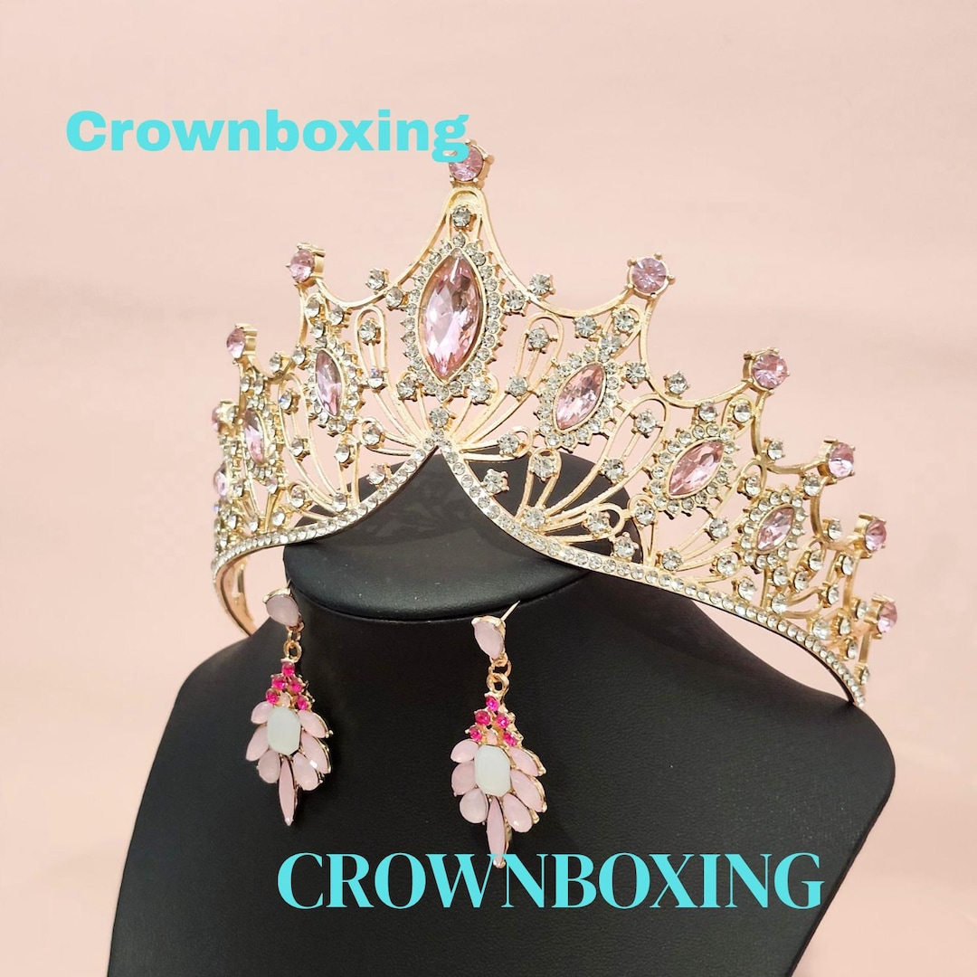 Wedding Tiara Pink Crystal Tiara Wedding Headband Tiara Rose Gold ...