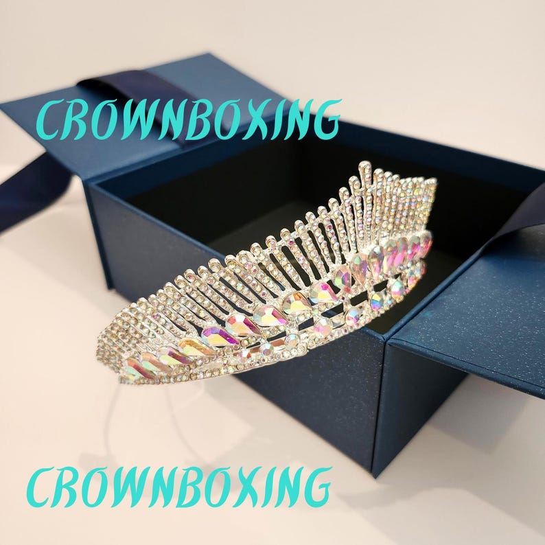 Queen Crown, AB Crystal Princess Comb, and Crown With Comb,wedding ...