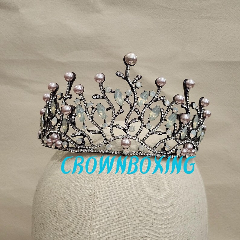 Kristall Perle Tiara Krone Hochzeit Braut Haarschmuck Braut Kopfschmuck ...