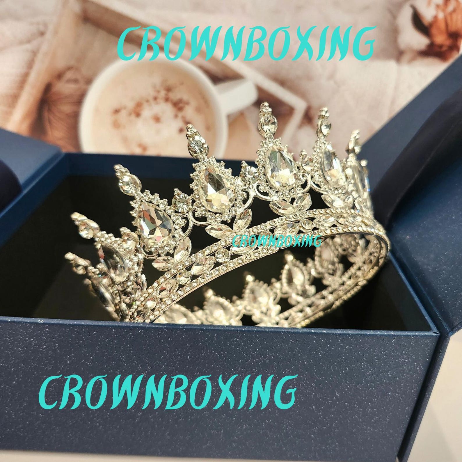 Tiara for Bride Rhinestone Full Round Tiara Crown Wedding Hair ...