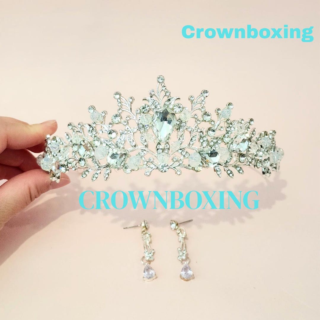 Silver Bridal Tiara Wedding Headpiece Crystal Bridal Crown Floral ...