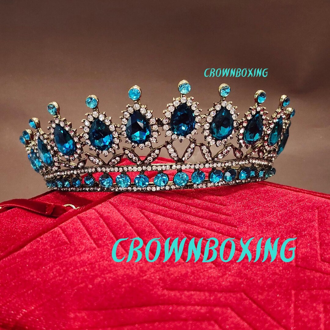 Crystal Tiara Quinceanera Tiara Bridal Tiara Wedding Tiara Blue Crystal ...